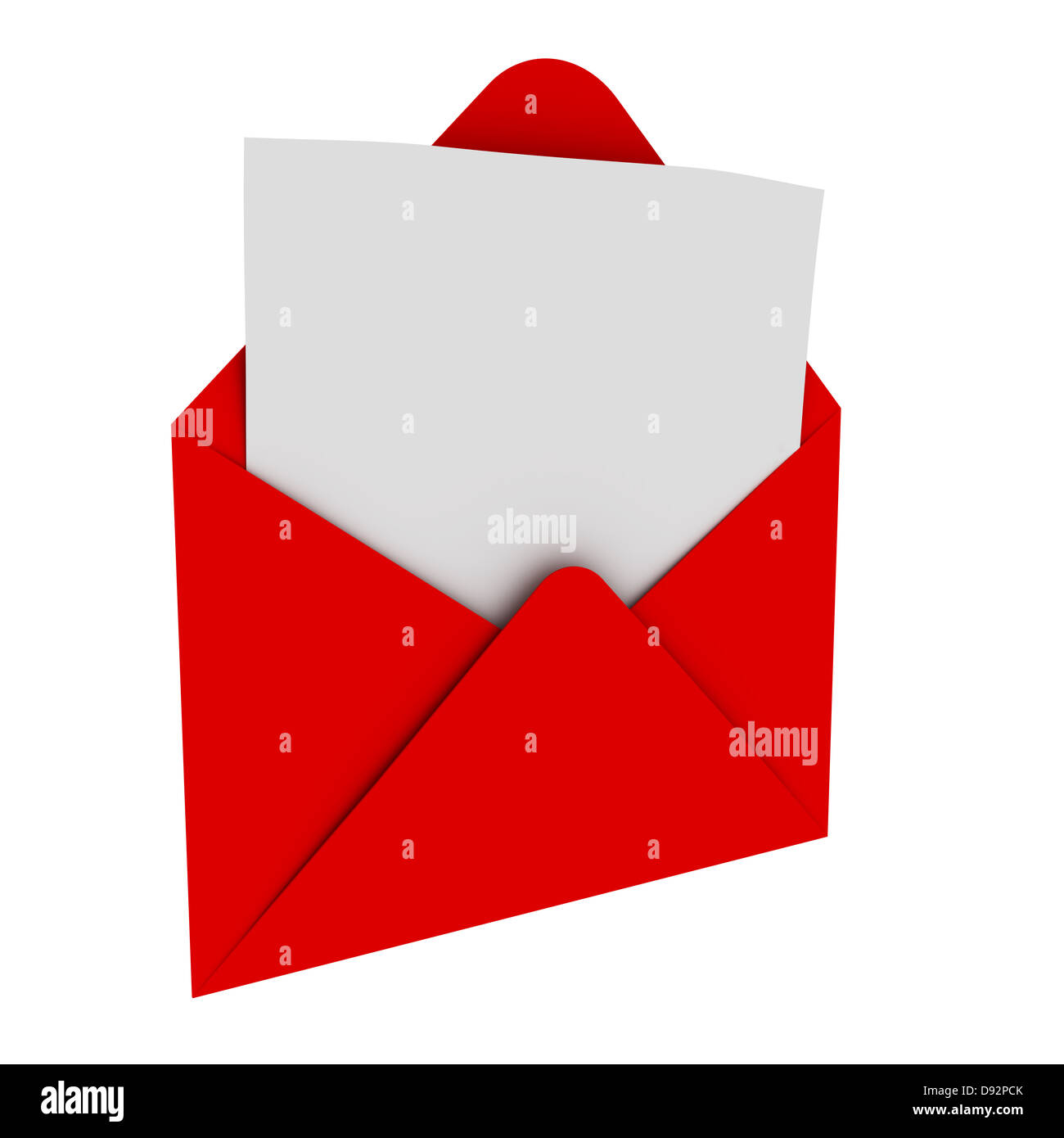 Envelope with blank letter Stock Photo - Alamy