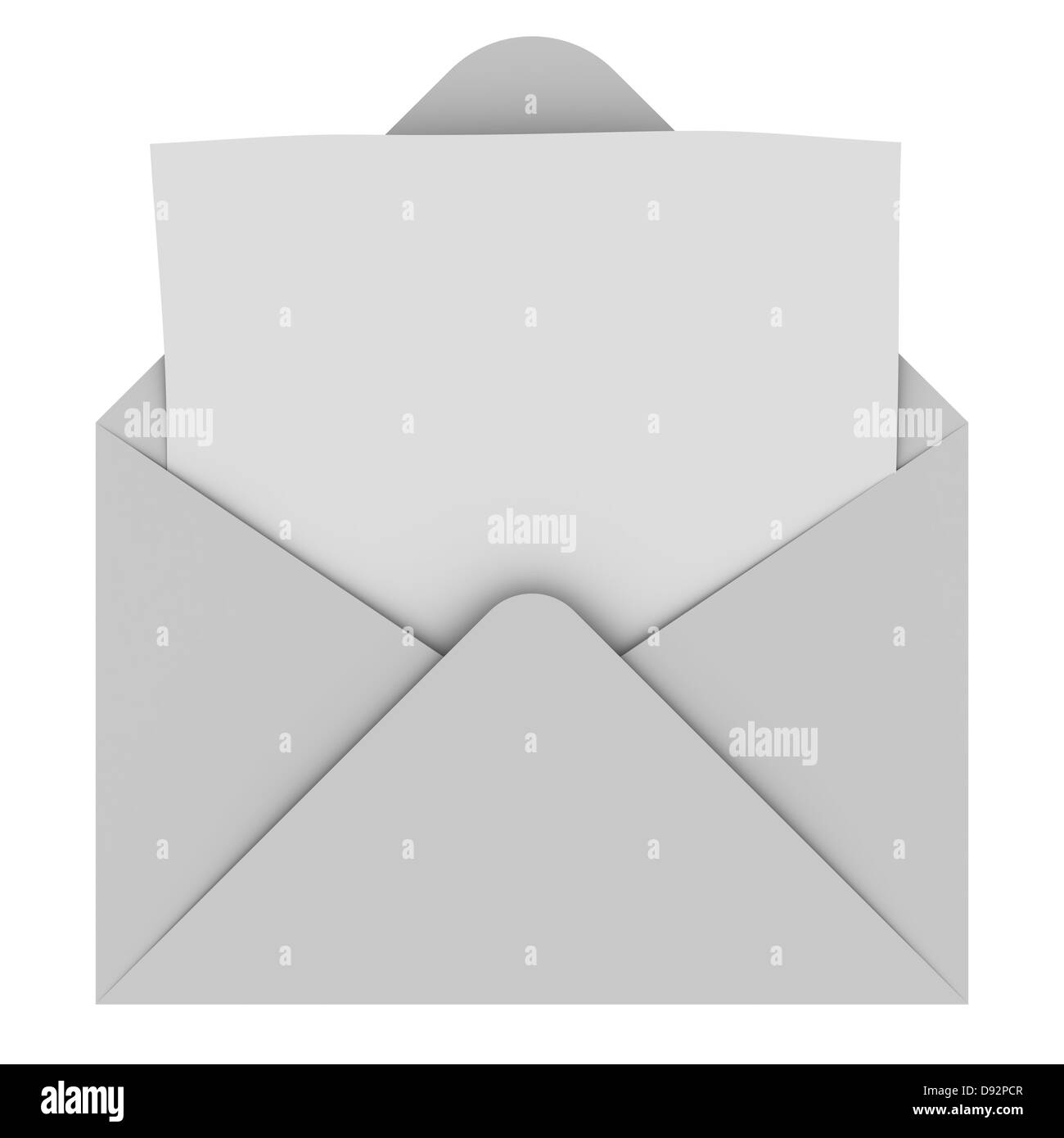 Envelope with blank letter Stock Photo - Alamy
