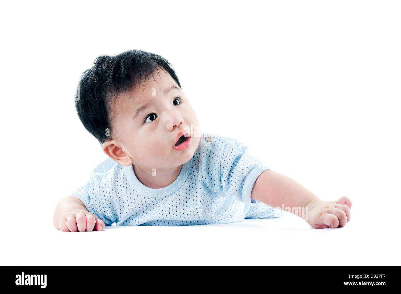 Cute infant baby with blank expression, portrait Stock Photo - Alamy