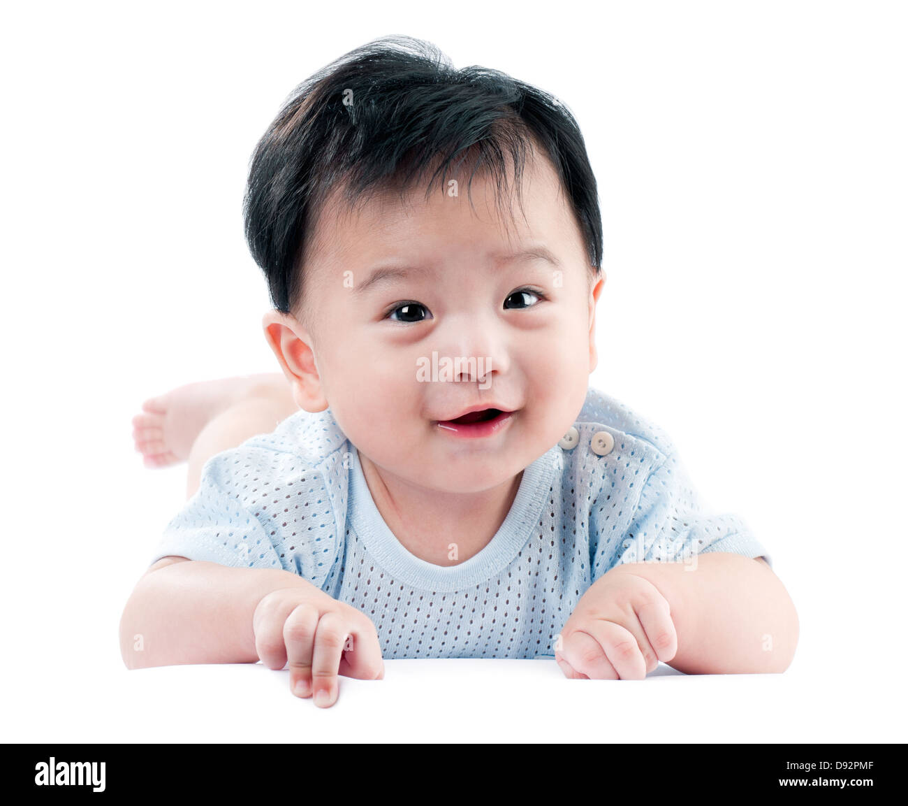 Crawling happy baby isolated on white hi-res stock photography and ...