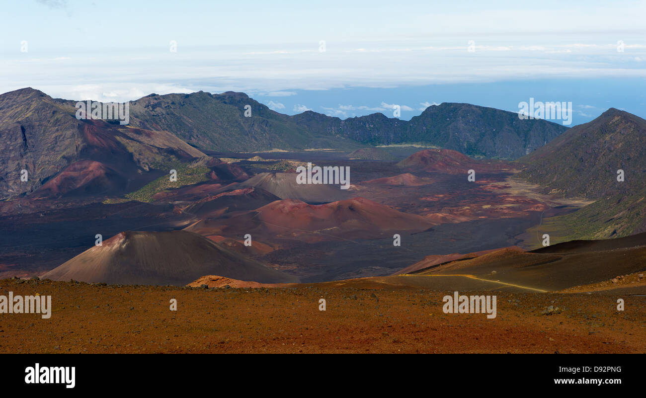 Haleakala Volcano and Crater Maui Hawaii showing moon like surface with ...