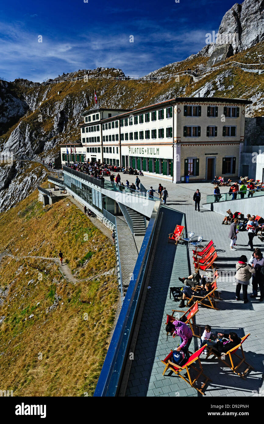 Switzerland mt pilatus mountain hotel bellevue hi-res stock photography ...