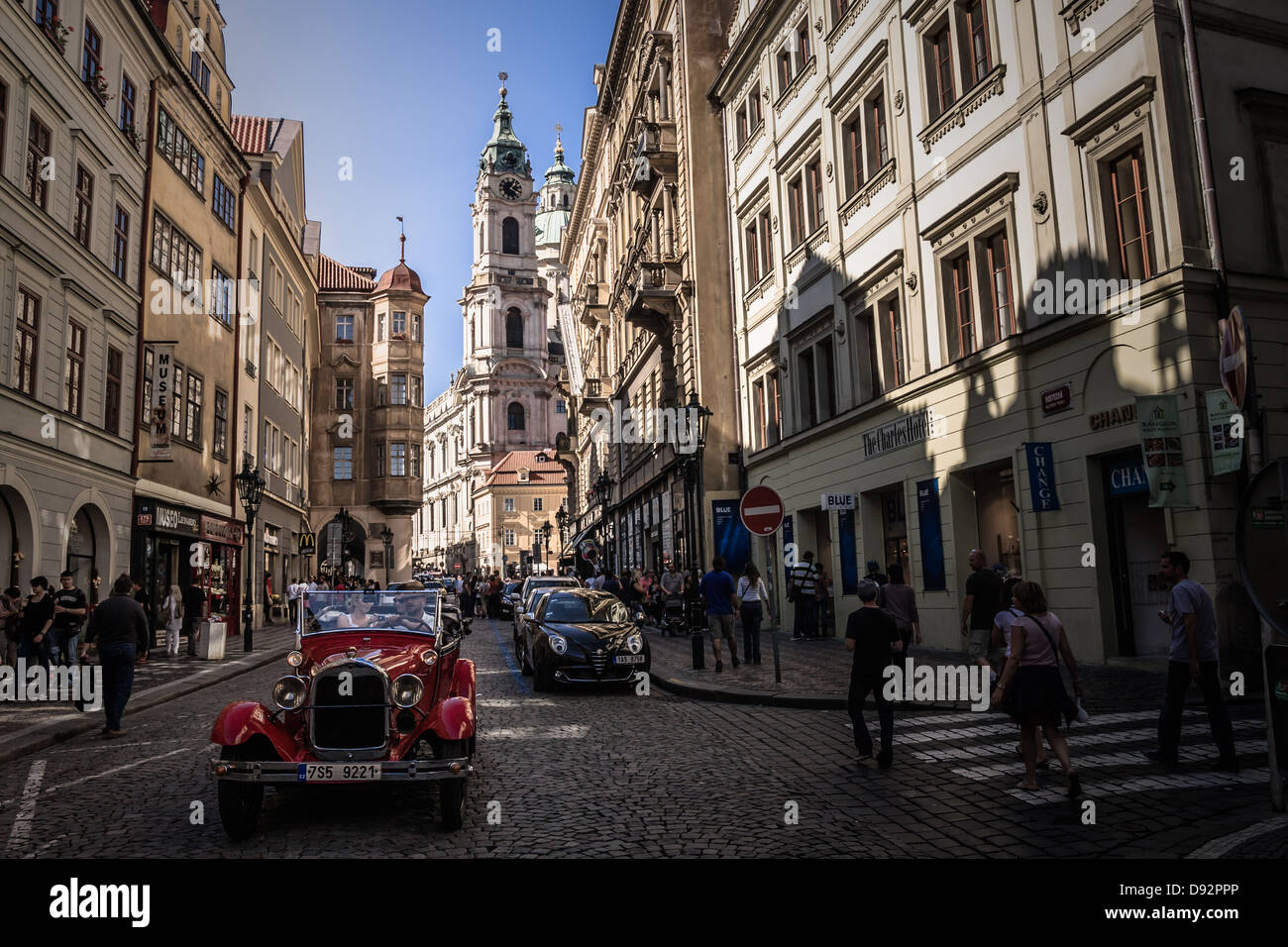 Mostecka street in Prague, the capital of the Czech Republic Stock ...