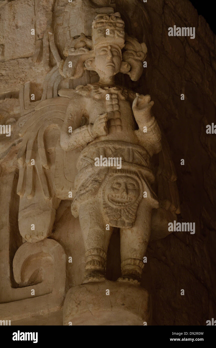 Winged Mayan Warrior Carvings, Acropolis Temple, Ek Balam, Yucatan ...