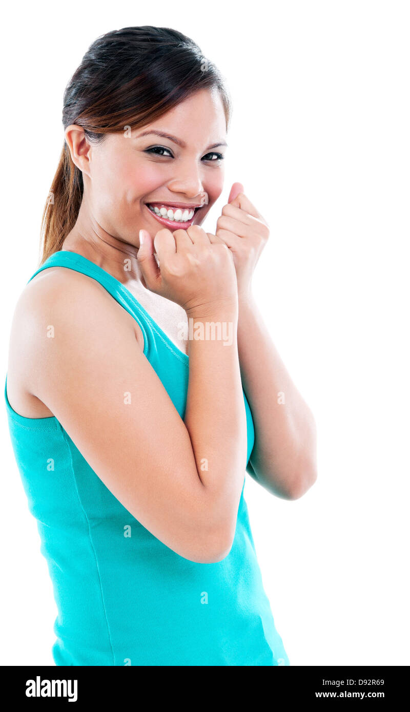 Happy young Asian woman giggling, portrait Stock Photo - Alamy