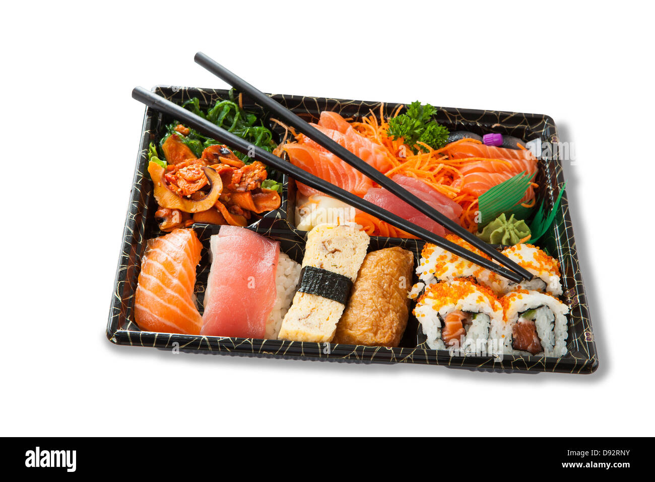 japanese lunchbox, bento box full of sushi and sashimi Stock Photo - Alamy