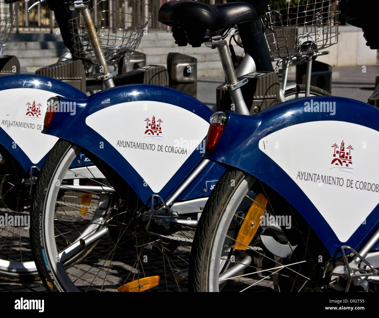 Smart card operated rental hire bikes docking station Cordoba Andalusia ...