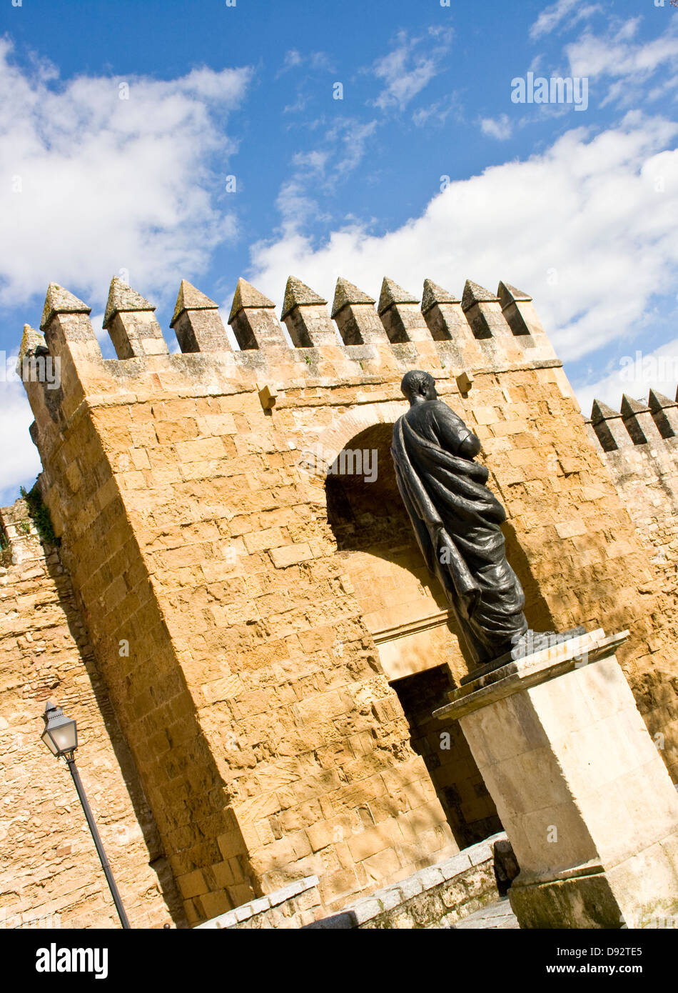Bronze statue of the philosopher/thinker Seneca Puerto de Almodovar ...