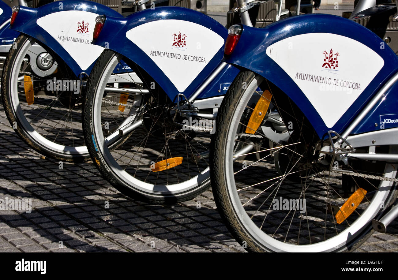 Smart card operated rental hire bikes bicycles docking station Cordoba ...