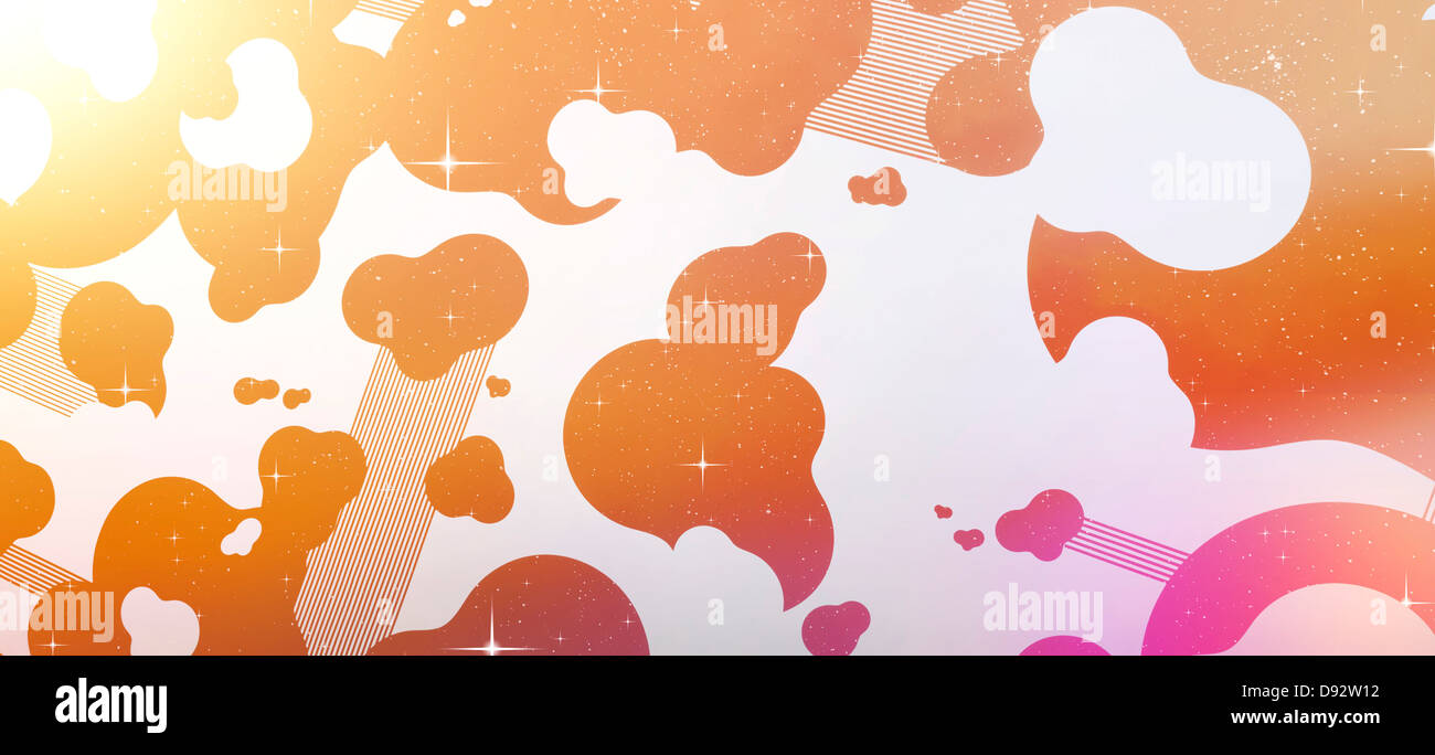 Abstract cloud shapes against a starry sky Stock Photo - Alamy