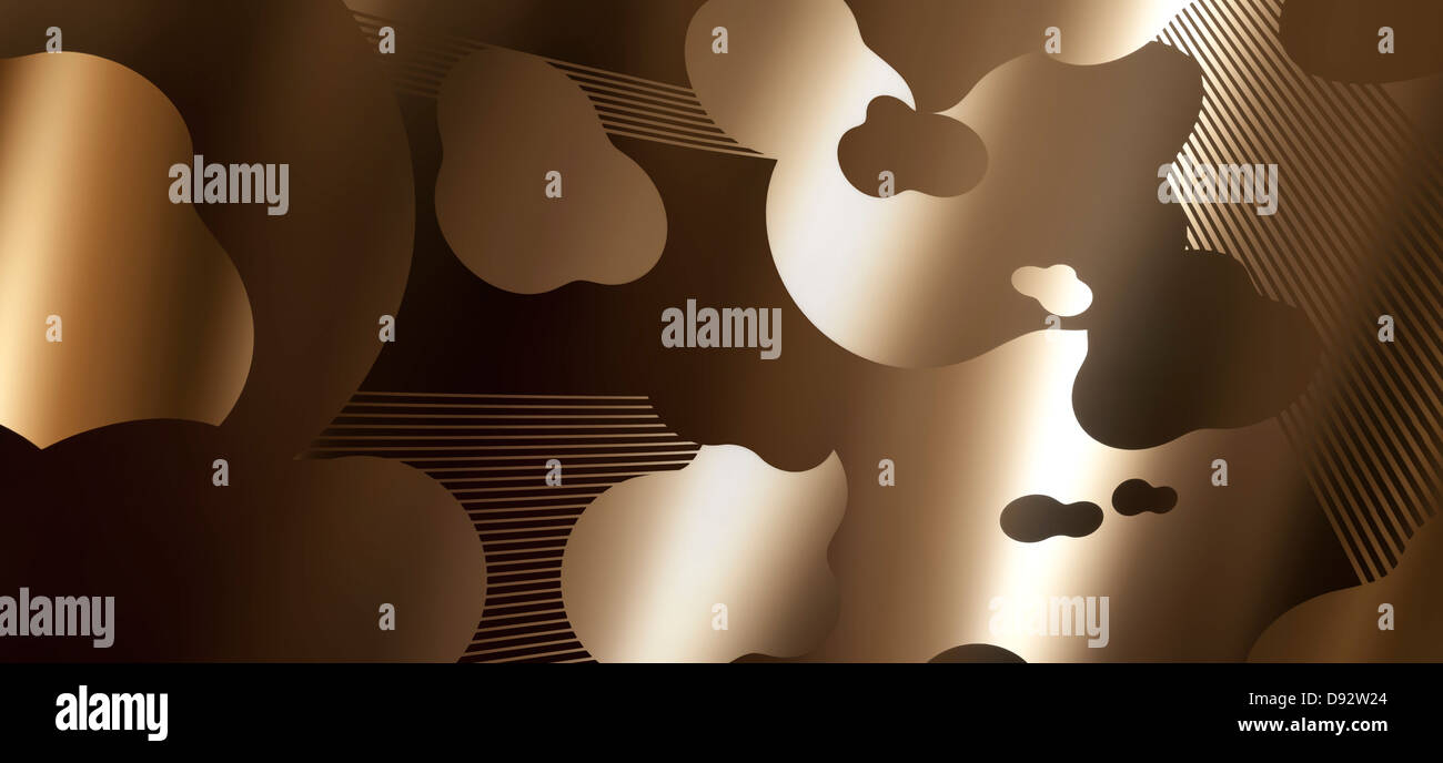 Layered abstract shapes in gold Stock Photo - Alamy