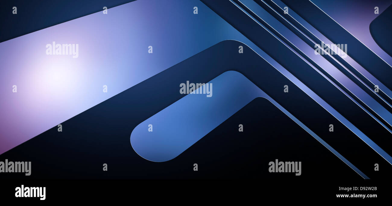 A chrome retro pop art right angle design element Stock Photo - Alamy