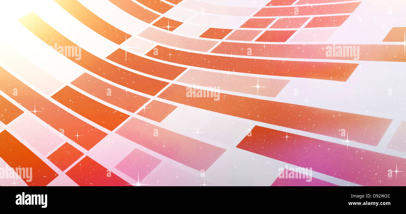 Abstract arrangement of various transparent rectangle shapes on a night ...