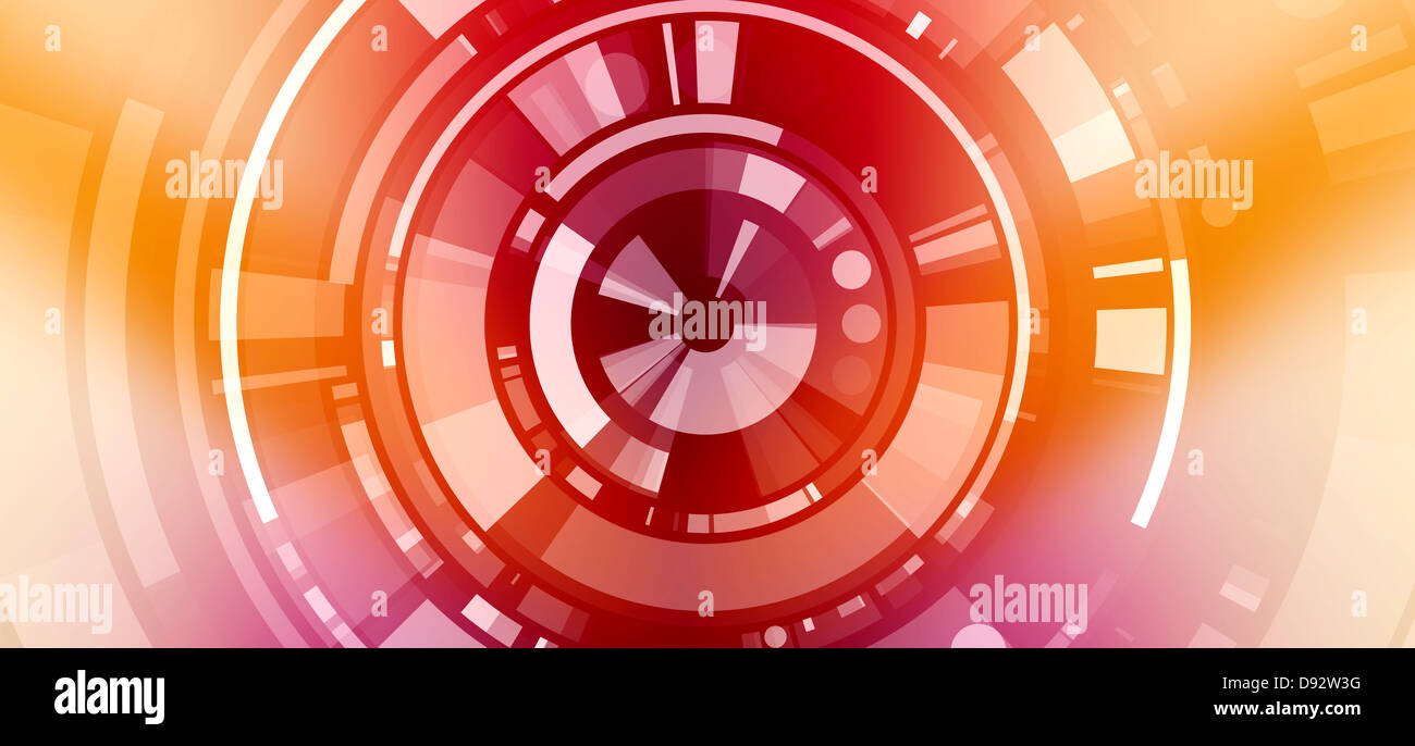 Segmented shapes between a diminishing perspective of concentric ...