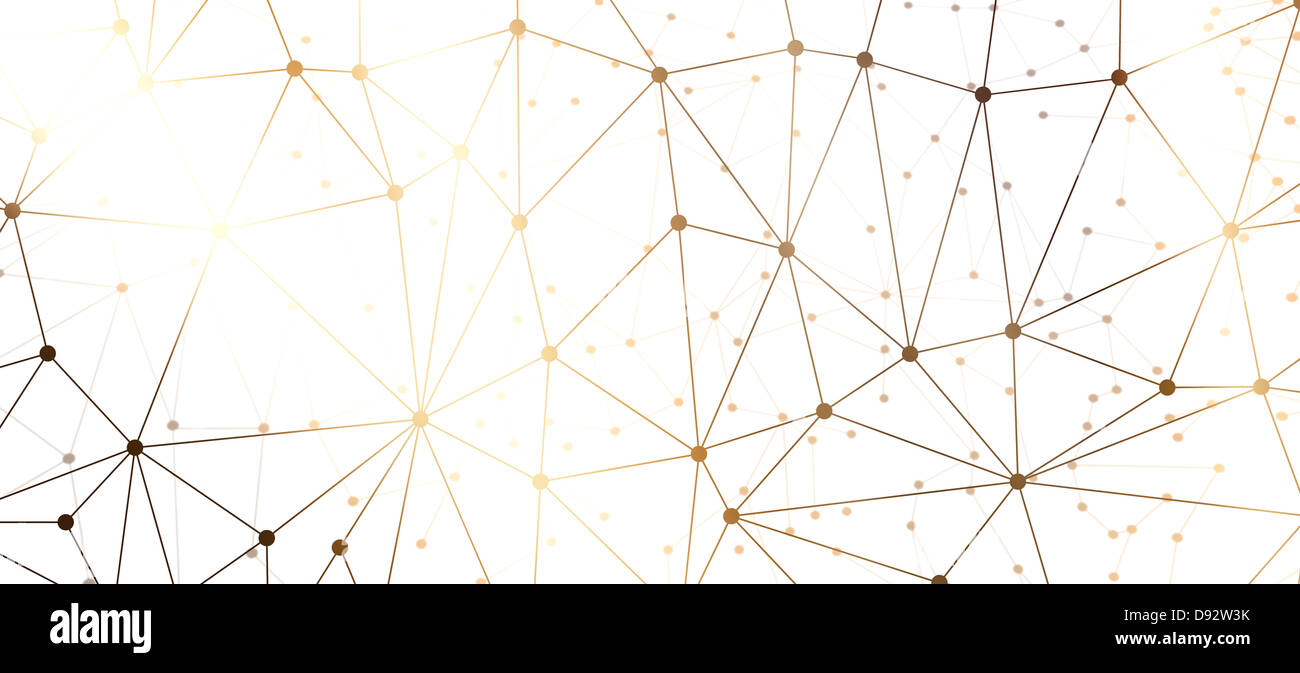 A web of dots connected by lines against a black background Stock Photo ...