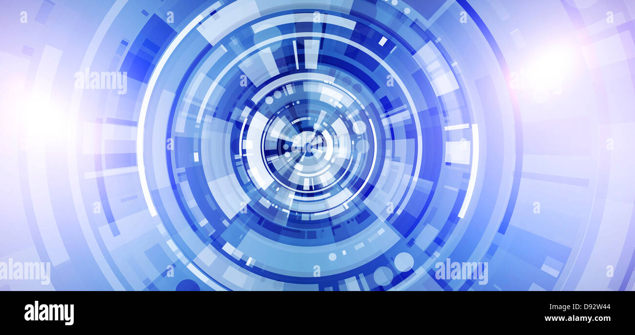 Segmented shapes between a diminishing perspective of concentric ...