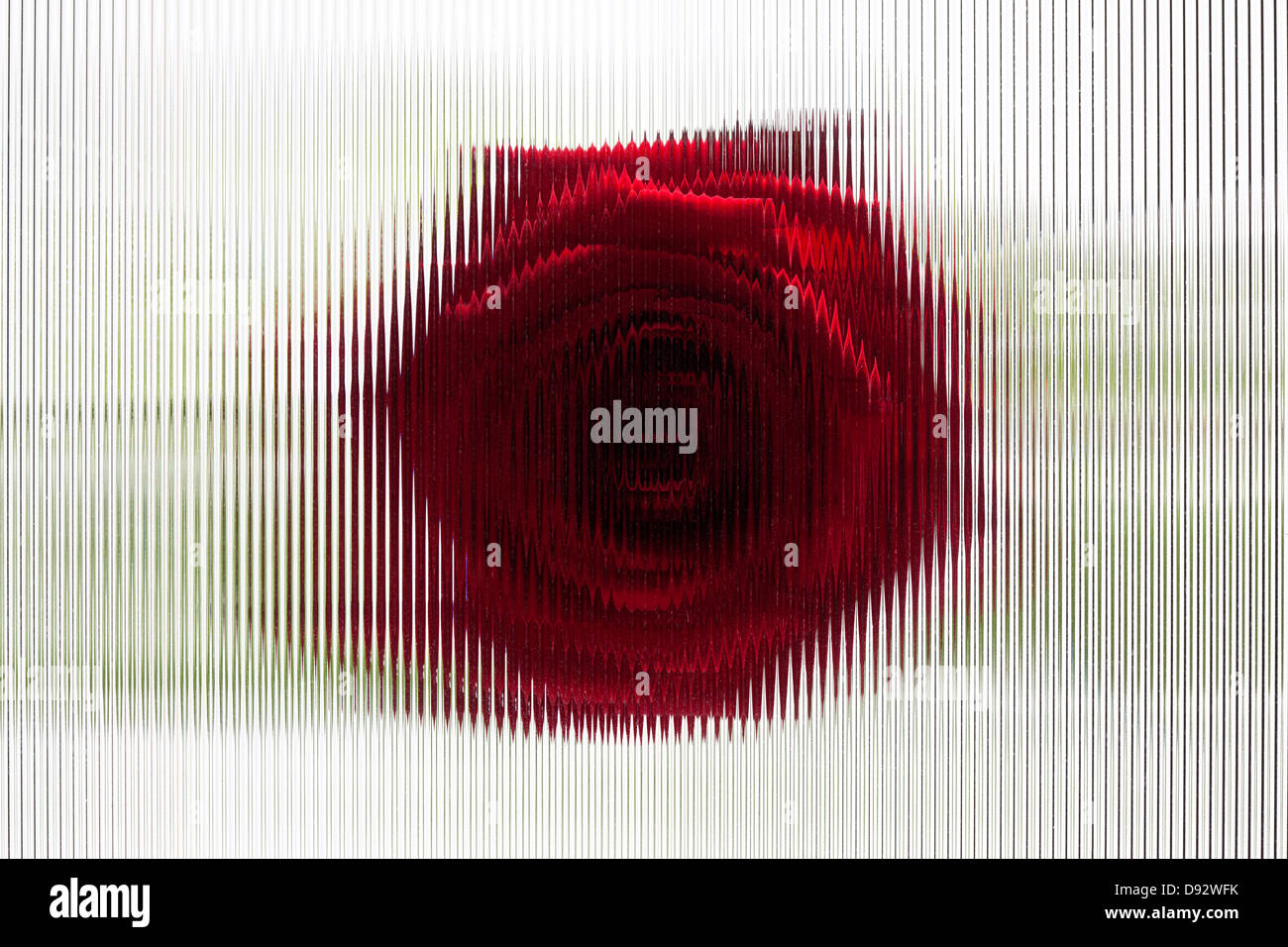 A rose seen behind beveled glass with striped pattern Stock Photo - Alamy
