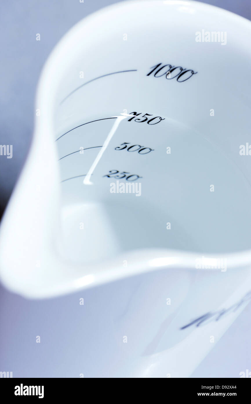 Measuring jug in chemist lab Stock Photo - Alamy