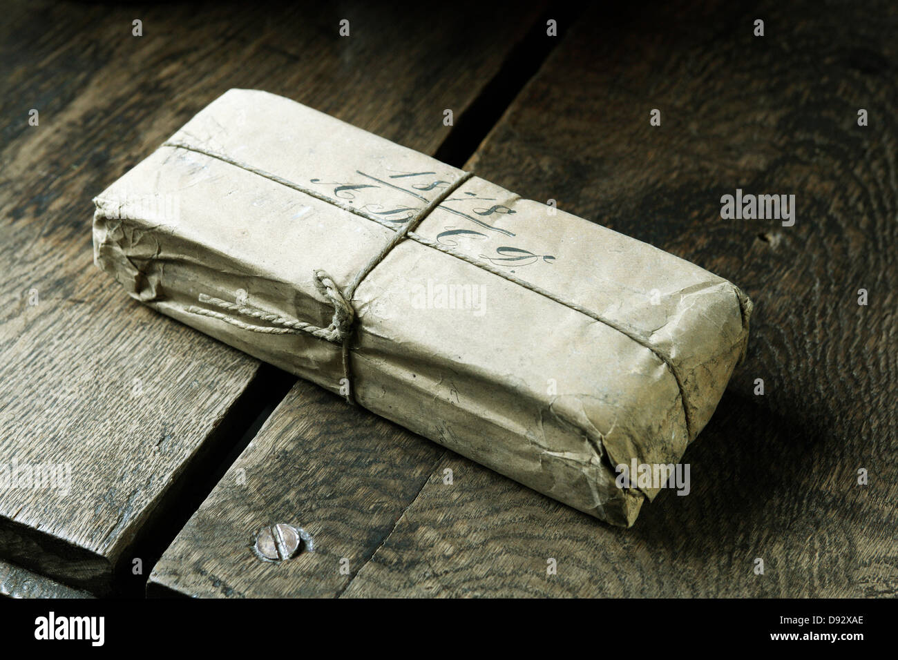 Old style pharmacy package Stock Photo - Alamy
