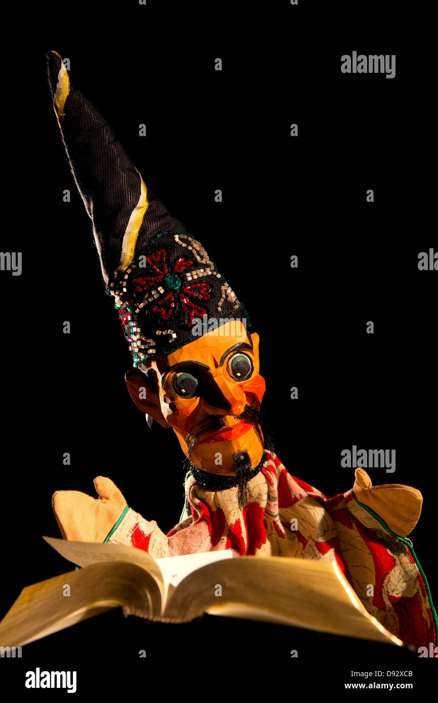 A wizard from the classic puppet show Punch and Judy casting a spell ...