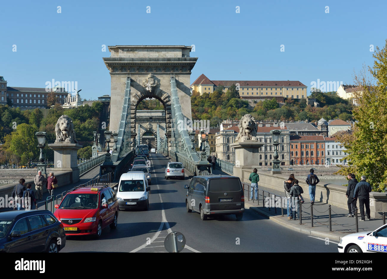 Szechenyi Chain Bridge Budapest Hungary Europe Stock Photo - Alamy