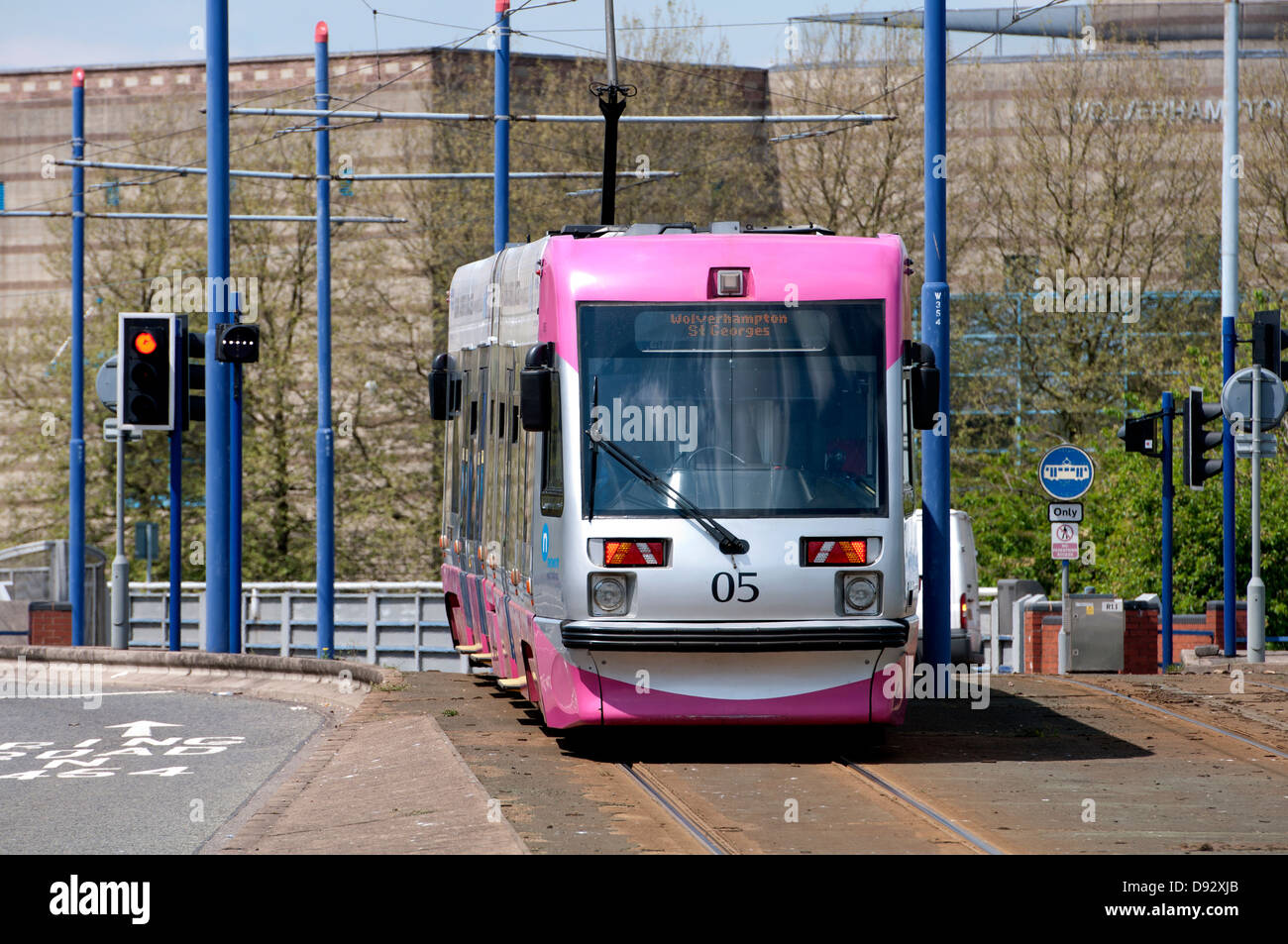 Midland Metro tram, Wolverhampton, West Midlands, England, UK Stock ...