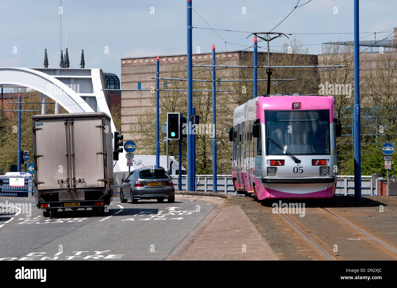 Midland Metro tram, Wolverhampton, West Midlands, England, UK Stock ...
