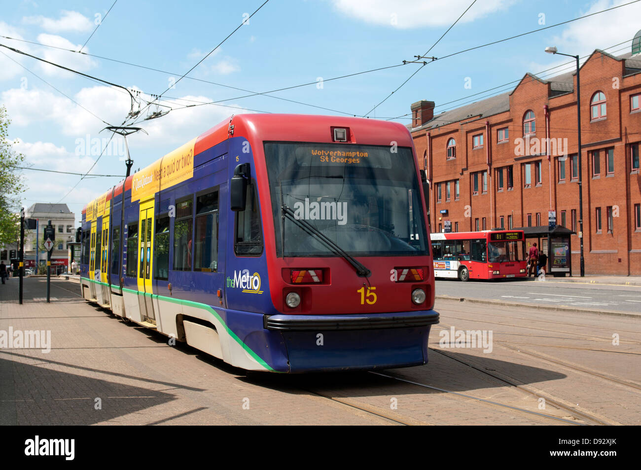 Midland Metro tram, Wolverhampton, West Midlands, England, UK Stock ...
