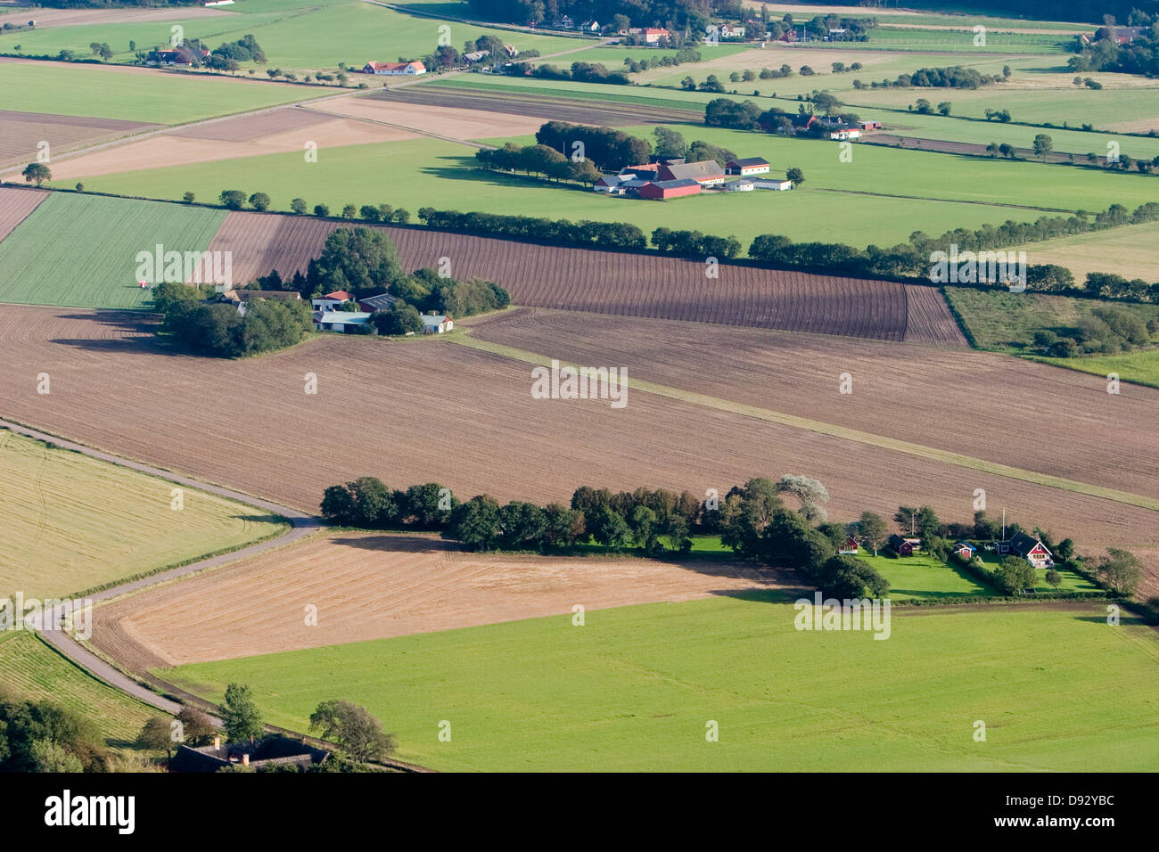 Aerial photography over fields, Sweden Stock Photo - Alamy