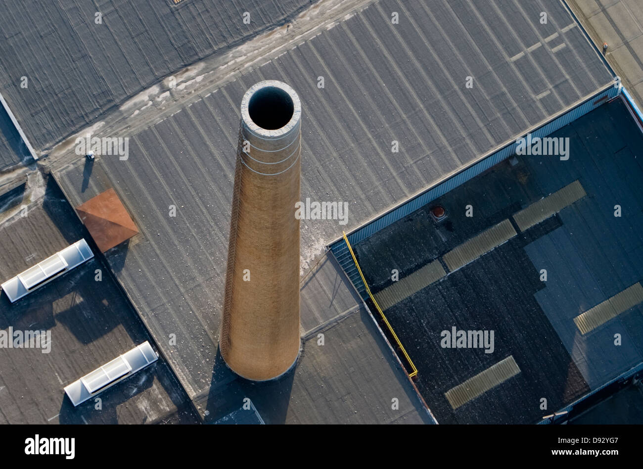 A factory chimney, Sweden Stock Photo - Alamy