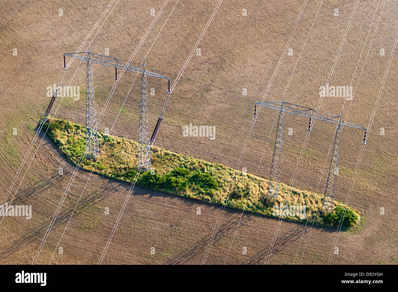 Aerial view of a field, Sweden Stock Photo - Alamy