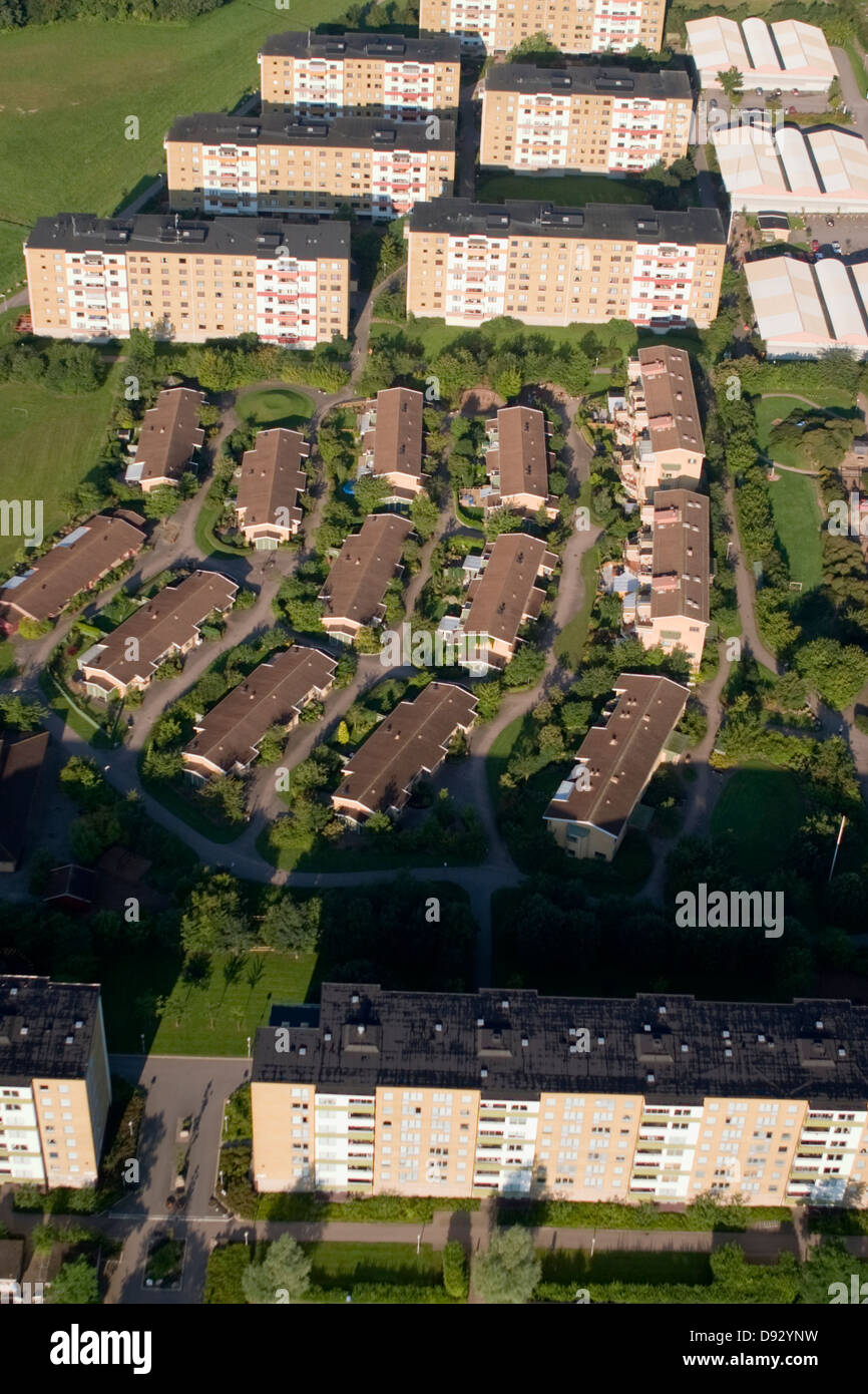 Aerial view of a high-rise area, Sweden Stock Photo - Alamy