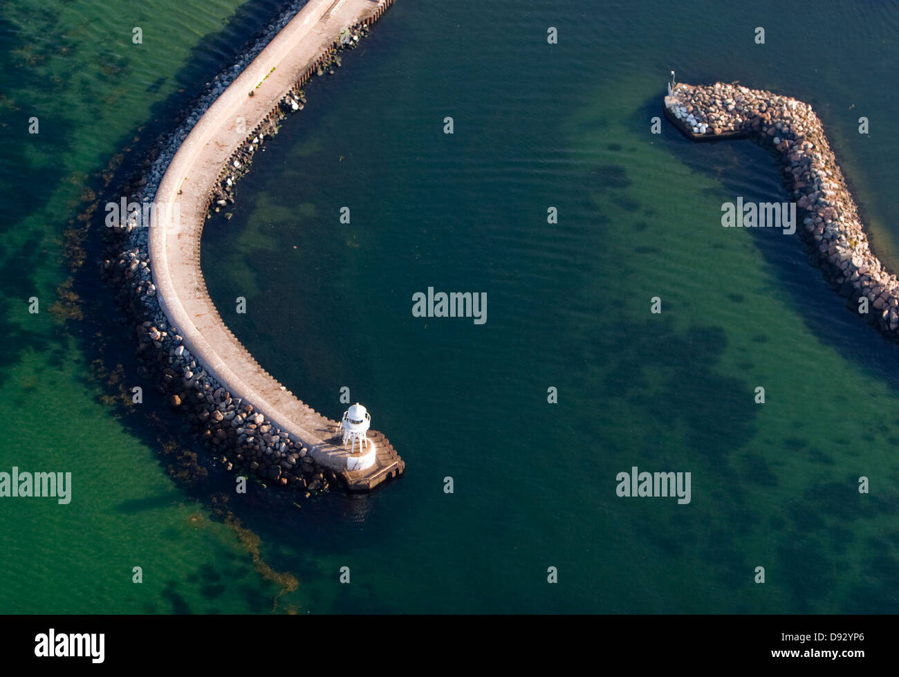 Aerial view of a breakwater, Sweden Stock Photo - Alamy