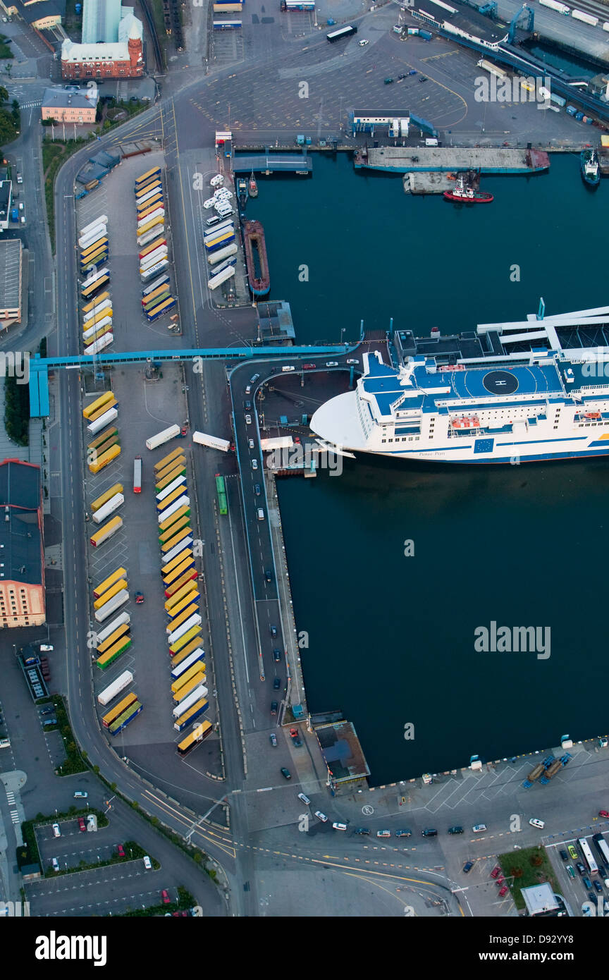 Aerial view of a harbour, Sweden Stock Photo - Alamy