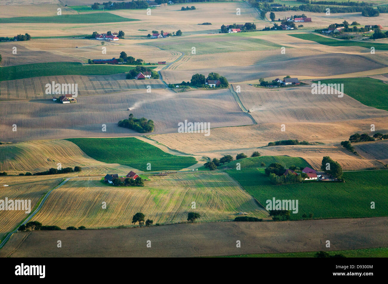 Aerial photography of fields, Sweden Stock Photo - Alamy