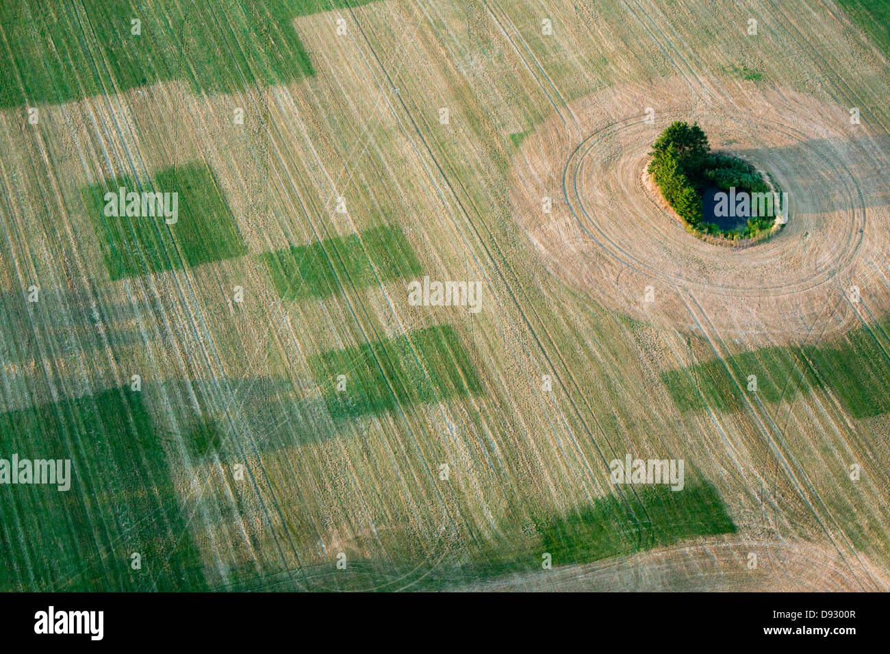 Aerial view of a field, Sweden Stock Photo - Alamy
