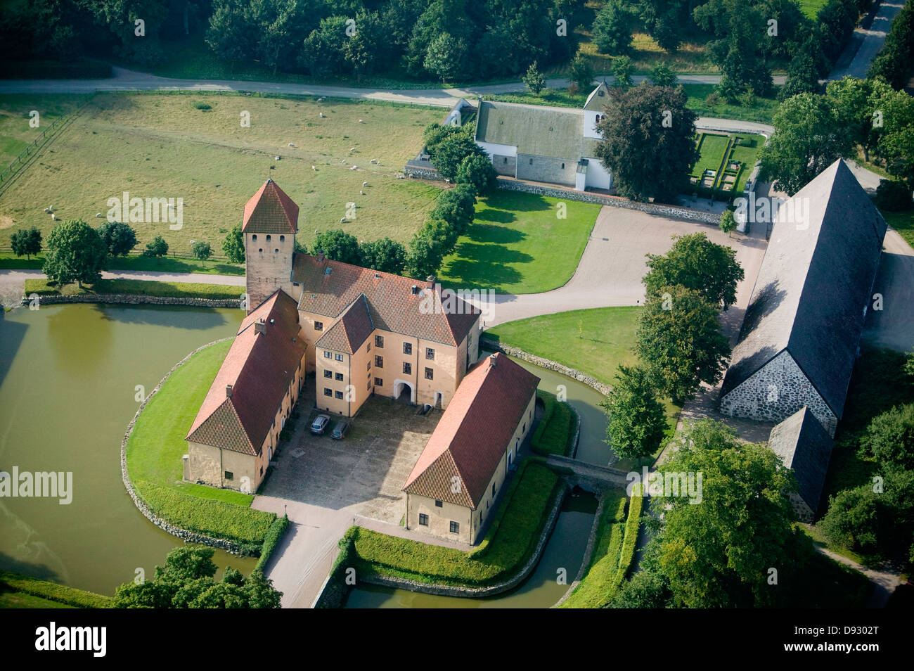 Aerial view of a castle, Sweden Stock Photo - Alamy