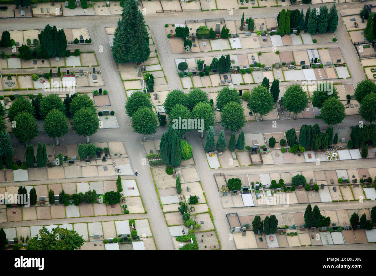 Aerial view of a cemetery, Sweden Stock Photo - Alamy