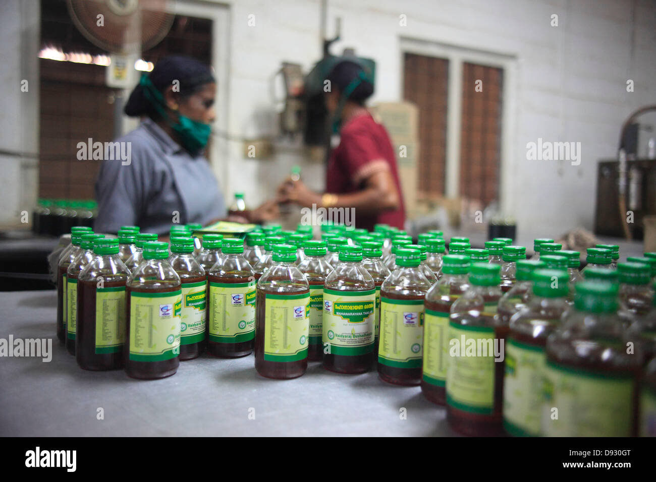 Dec 05, 2012 - Thrissur, Kerala, India - Ayurvedic medicinal oil being ...