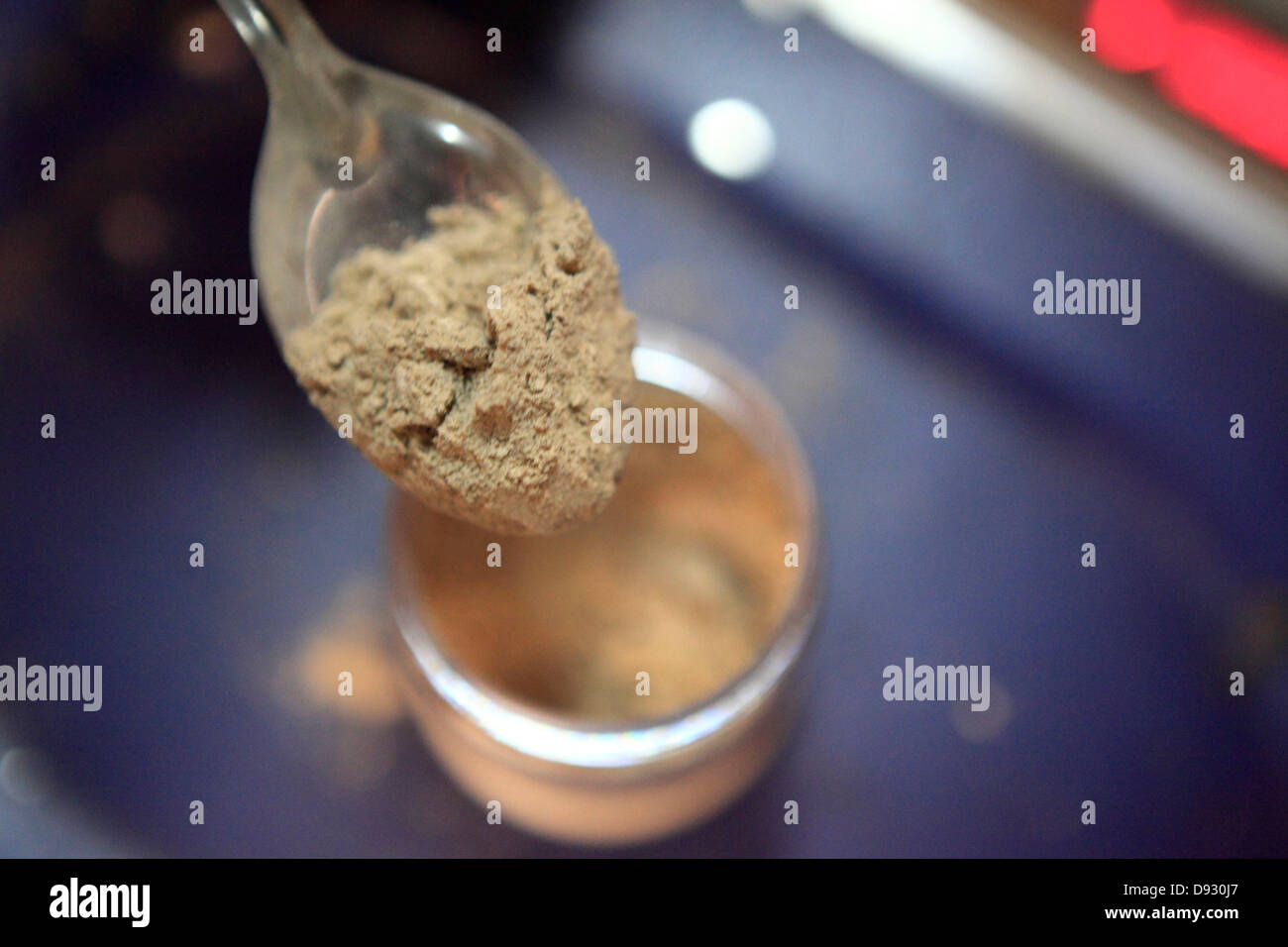 Dec 05, 2012 - Thrissur, Kerala, India - Ayurvedic medicinal powder ...