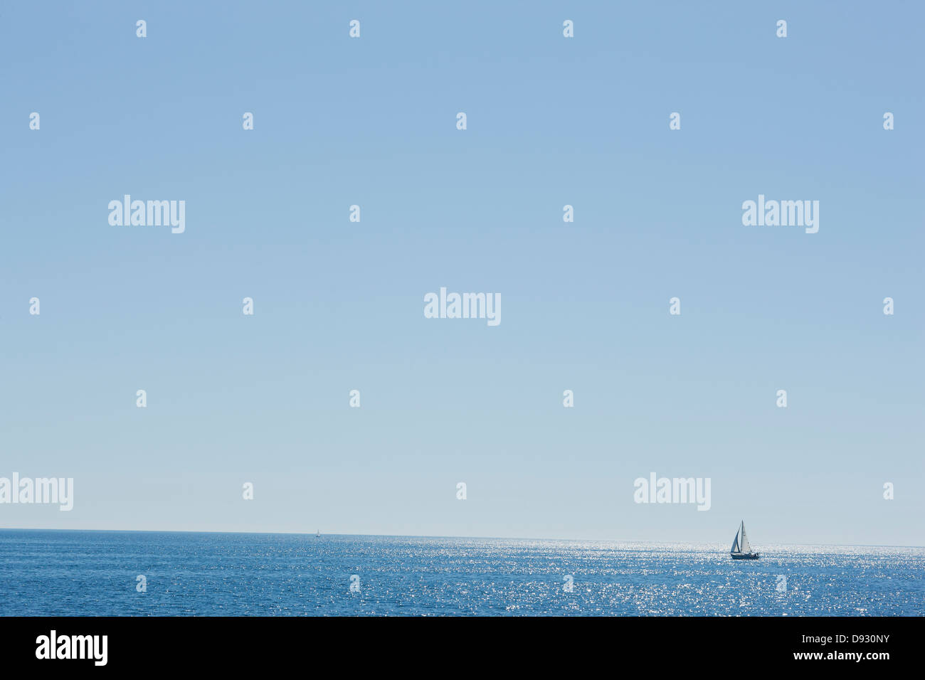 Sailing boat on sea Stock Photo - Alamy