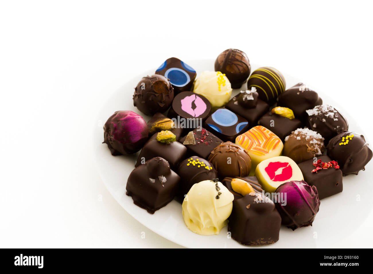 Assorted truffles at dessert bar Stock Photo - Alamy