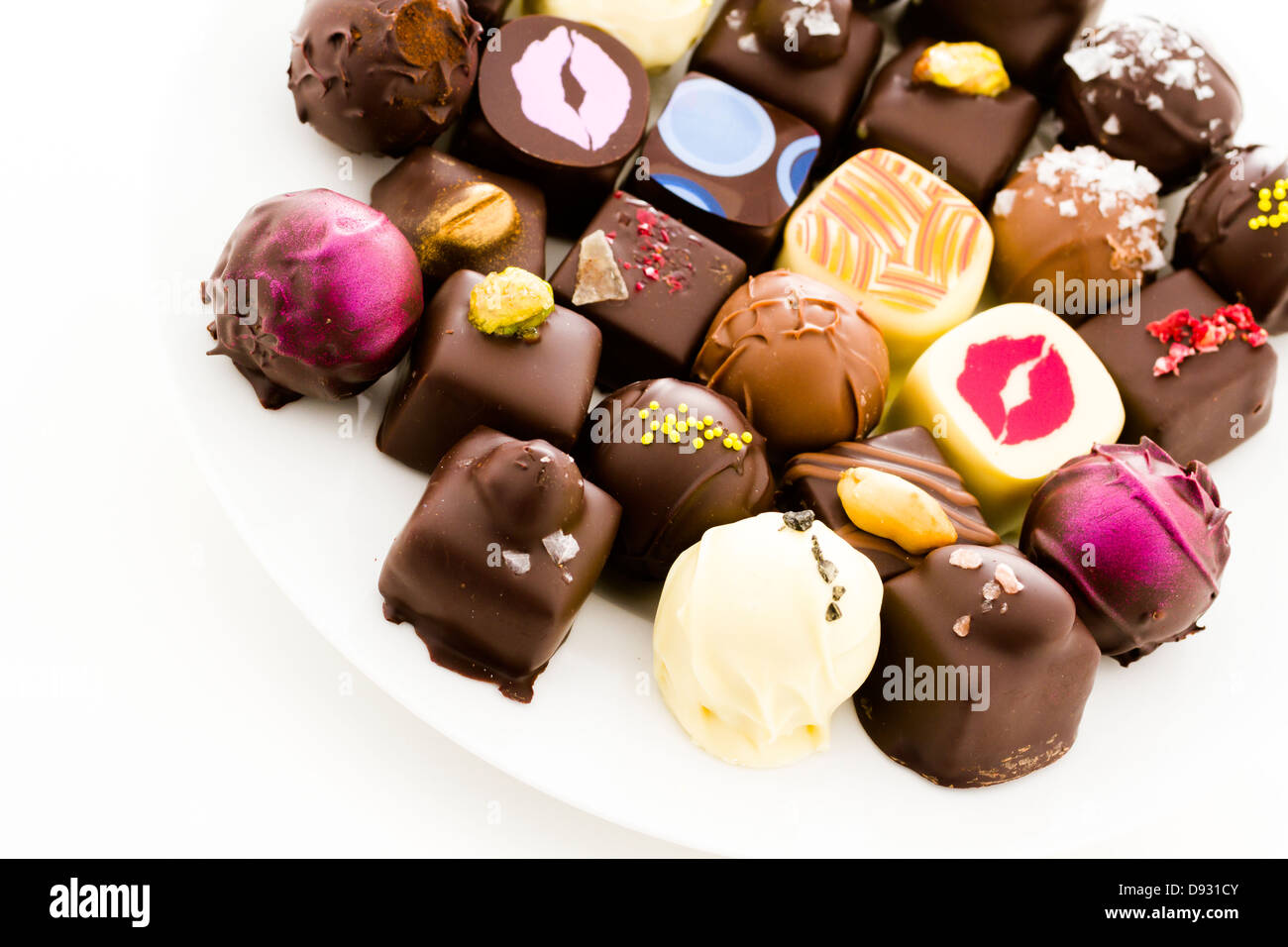 Assorted truffles at dessert bar Stock Photo - Alamy