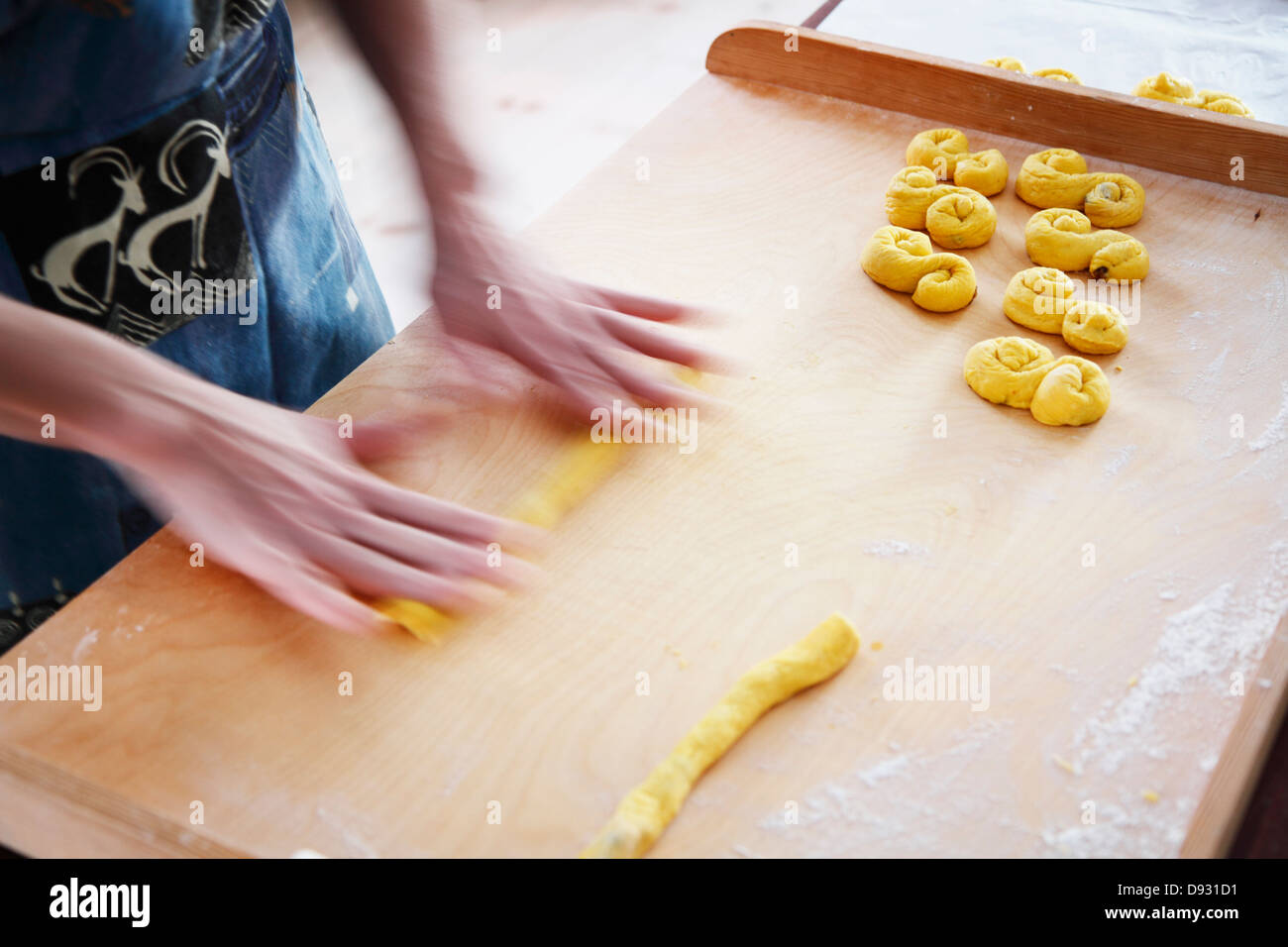 Hands making pastry Stock Photo - Alamy