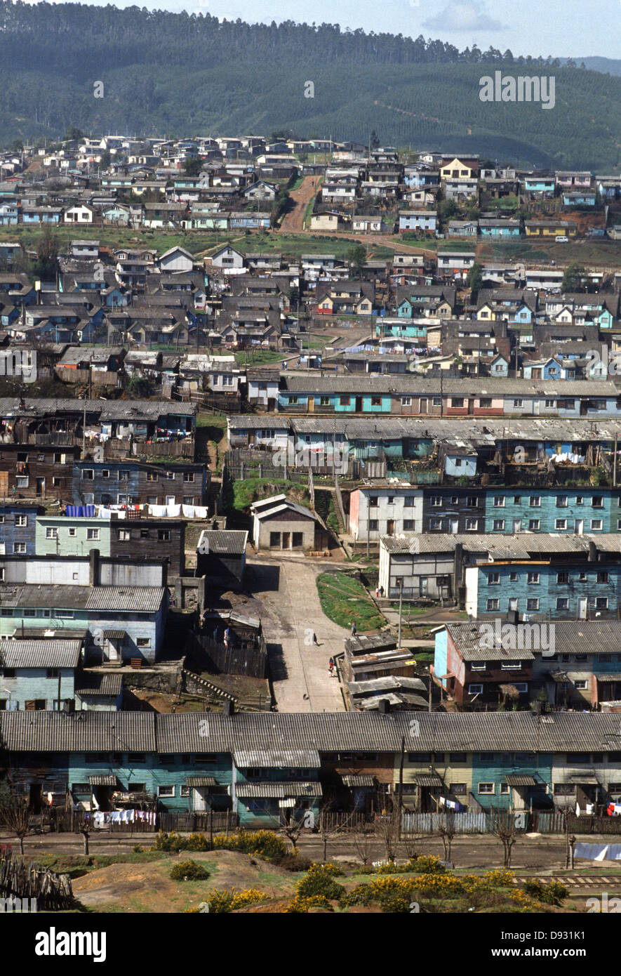 Views of the coal mining town of Lota in the south of Chile Stock Photo ...