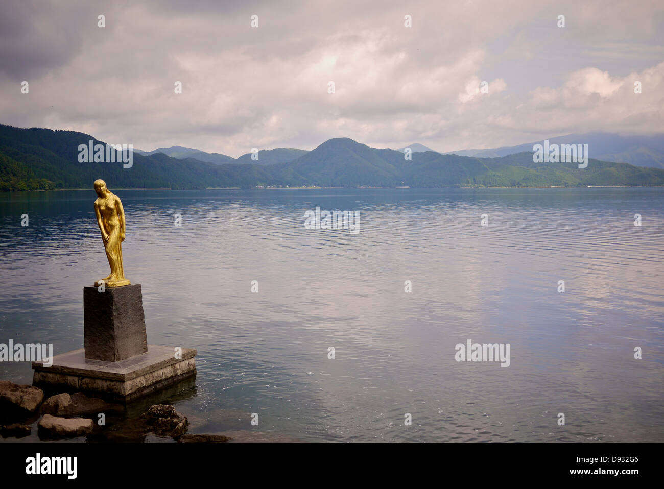 Tatsuko Standing Watch over Lake Tazawa in Summer Stock Photo - Alamy