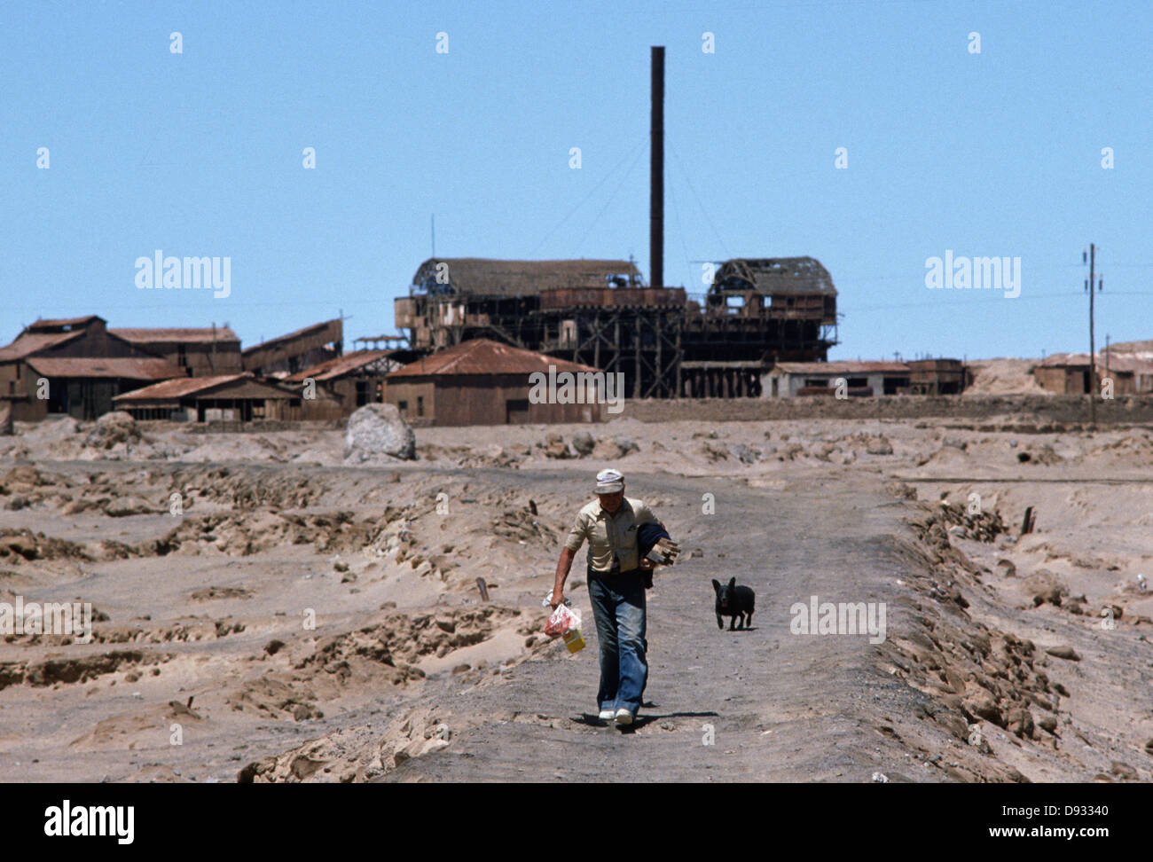 GUARDIAN OF A GHOST NITRATE MINING TOWN IN THE ATACAMA DESERT IN THE ...