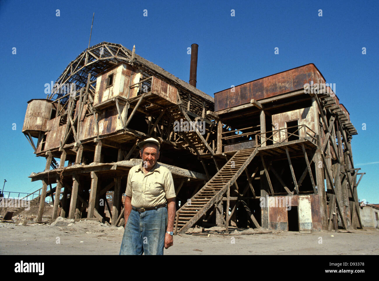 GUARDIAN OF A GHOST NITRATE MINING TOWN IN THE ATACAMA DESERT IN THE ...