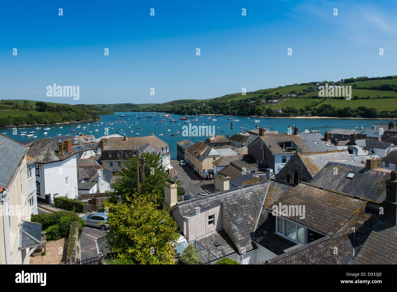 The Salcombe & Kingsbridge estuary from Salcombe town centre, center ...