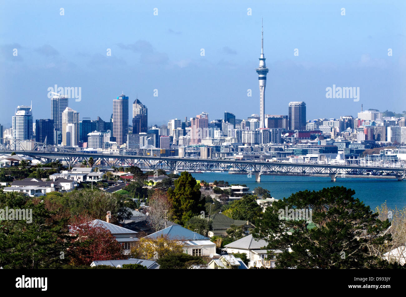 Auckland City Centre From North Shore High Resolution Stock Photography ...